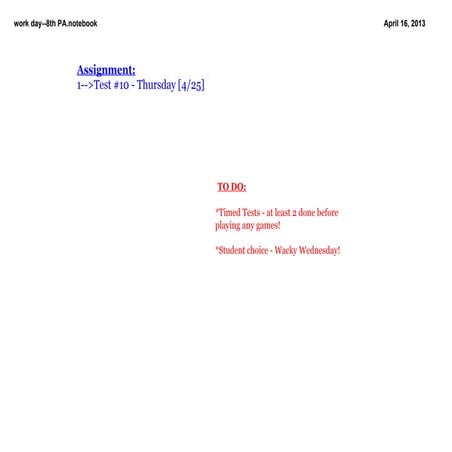 8th pre algebra -april 17 | PDF