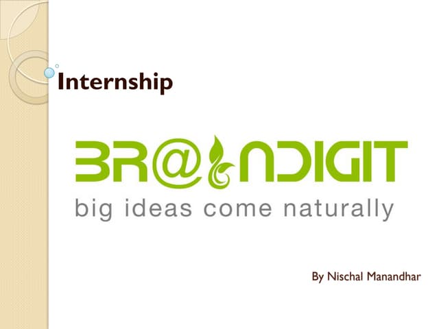 Sample Internship Presentation Ppt Pptx