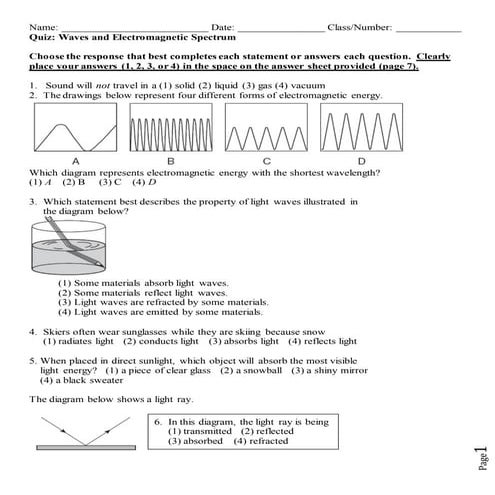 8th Take-Home Quiz on Waves and Electromagnetic Spectrum.docx