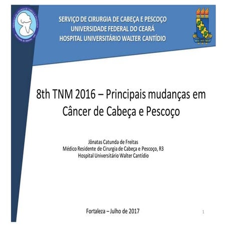 8th tnm 2016 principais mudanças em câncer de cabeça e pescoço - Dr ...