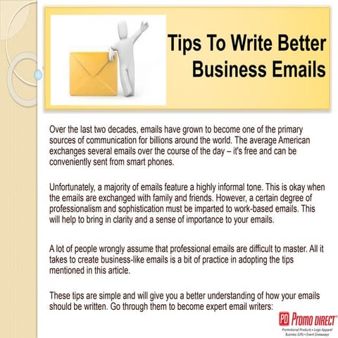 8 Tips to Write Better Business Emails | PPTX