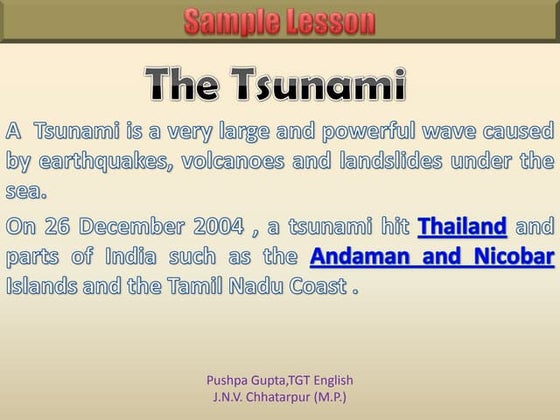 Tsunami ppt for class8 | PPT