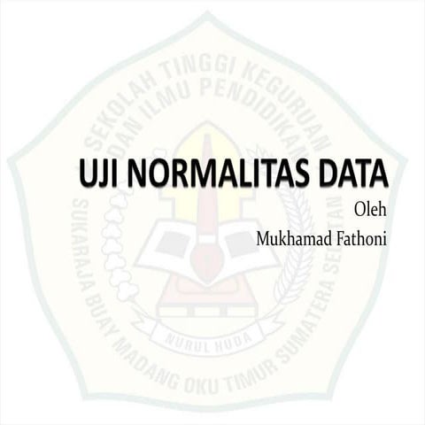 8 uji normalitas data | PPTX