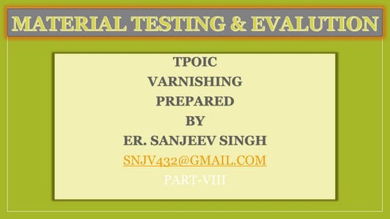 Painting, Varnishing, Distempering and White washing | PPT