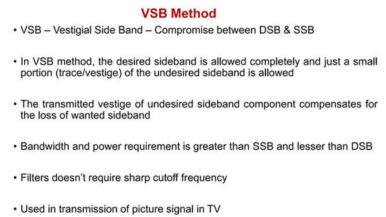 Vestigial side band (vsb) | PPT
