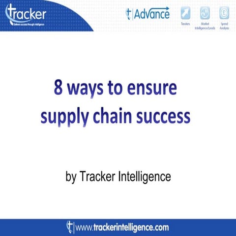 8 ways to ensure supply chain success | PPT