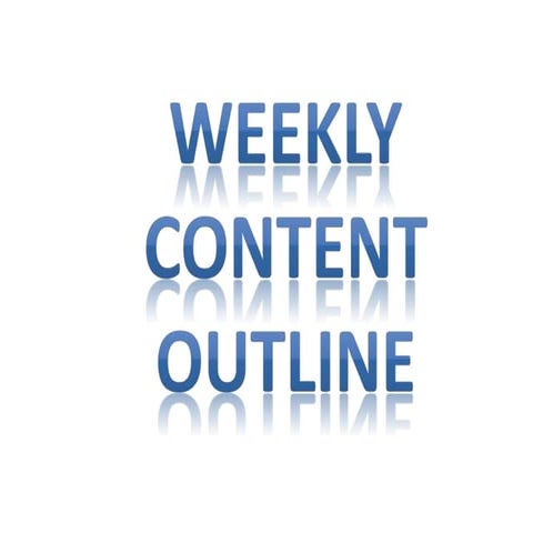 8 week curriculum presentation | PPTX