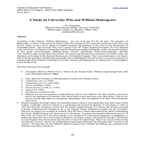 Shakespeare Authorship Question | PDF