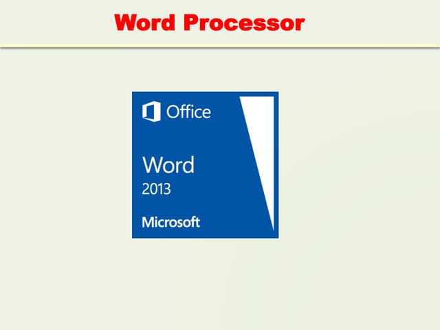 Word pad | PPT | Operating Systems | Computer Software and Applications