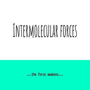 Intermolecular forces | PPT