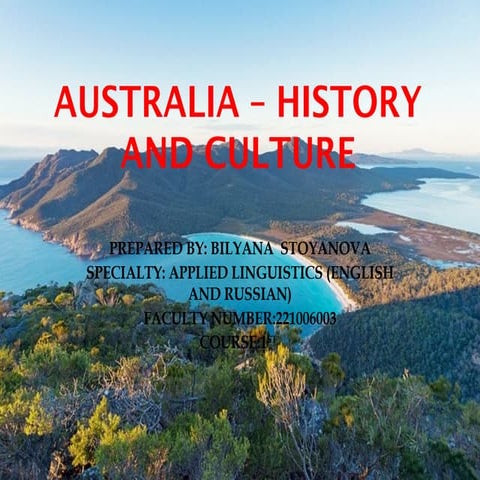 The amazing Australian history and culture | PPTX