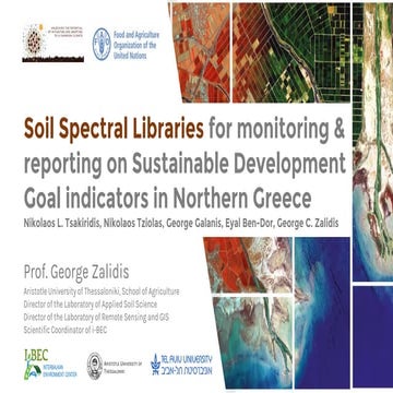 Soil Spectral Libraries for monitoring & reporting on SDG indicators in Northern Greece | PDF