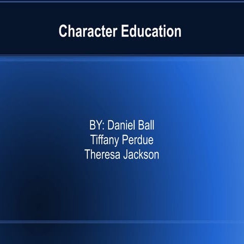 Character education | PPTX