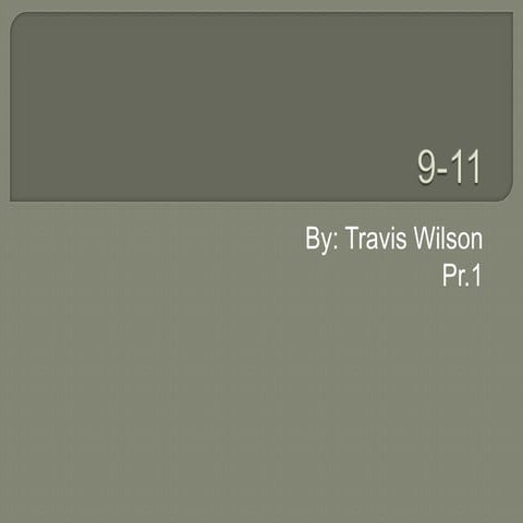 9/11 Attack on the World Trade Center Presentation | PPT