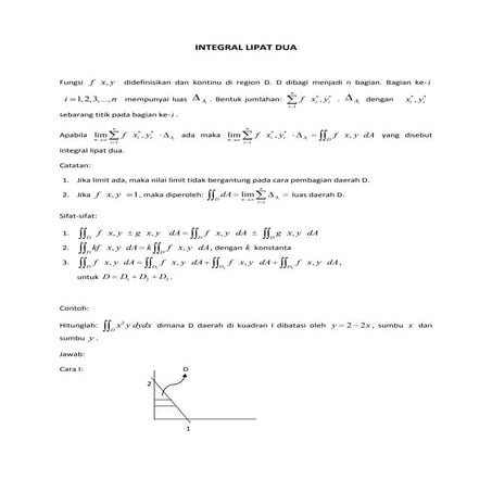 Integral Lipat Dua ( Kalkulus 2 ) | PPS