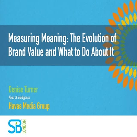 Measuring Meaning: The Evolution of Brand Value and What to Do About It ...