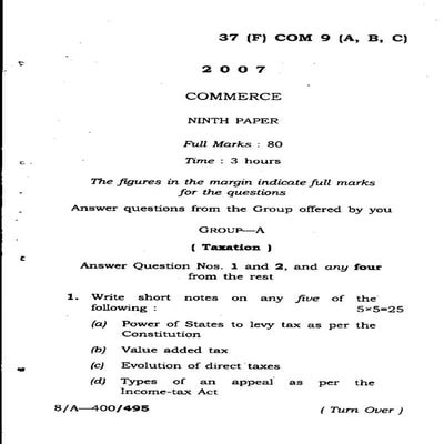 Previous year Question paper For Guahati University | PDF