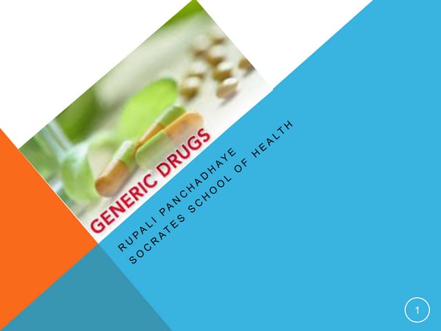 Brand drug vs generic drug | PPTX