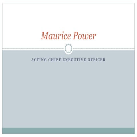 Maurice Power, Acting CEO, Saolta Health Care Group | PPTX