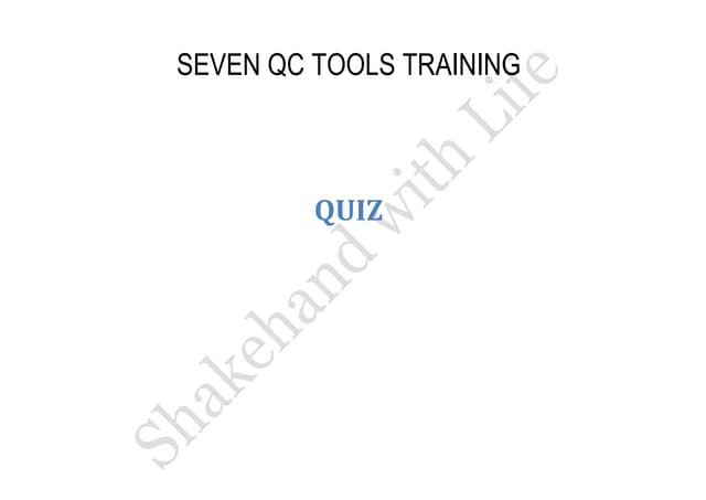 7 QC TOOLS PRESENTATION PPT | PDF