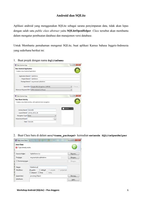 Modul Praktek SQLite Android | PPT