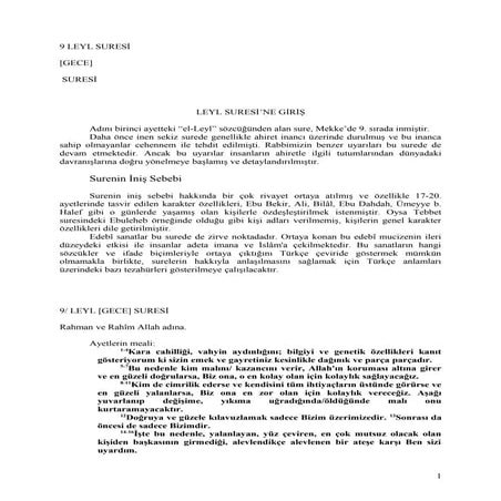 9. leyl suresi | PDF