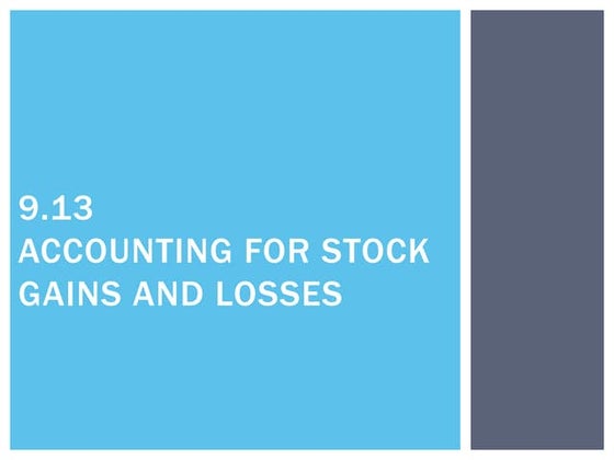 9.5 Double-entry for inventory | PPTX