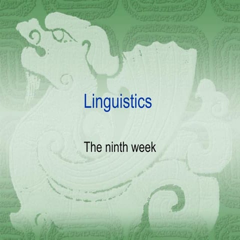linguistics | PPT
