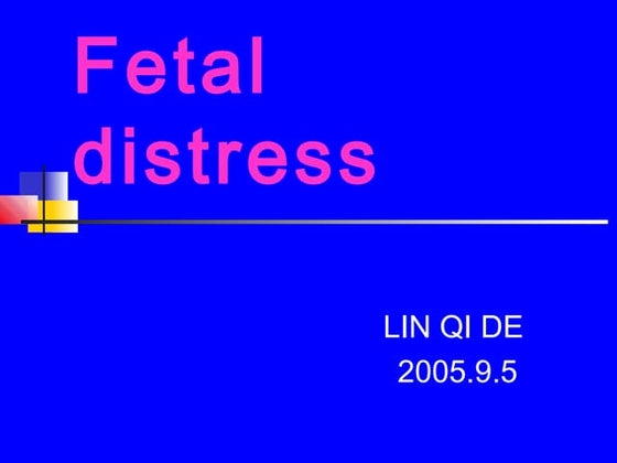 Fetal distress | PPT