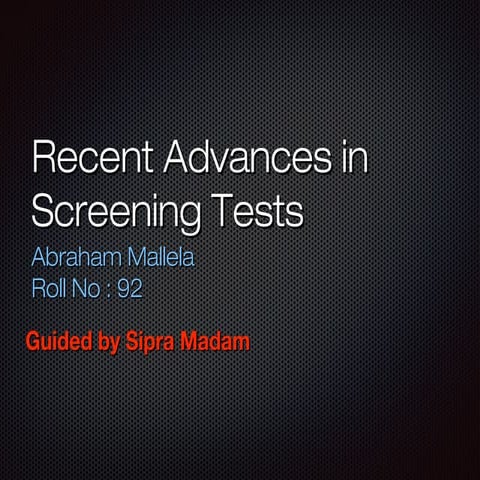 Types of Screening | PPT
