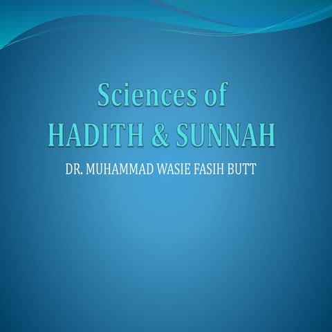 hadith sciences(mine) | PPTX