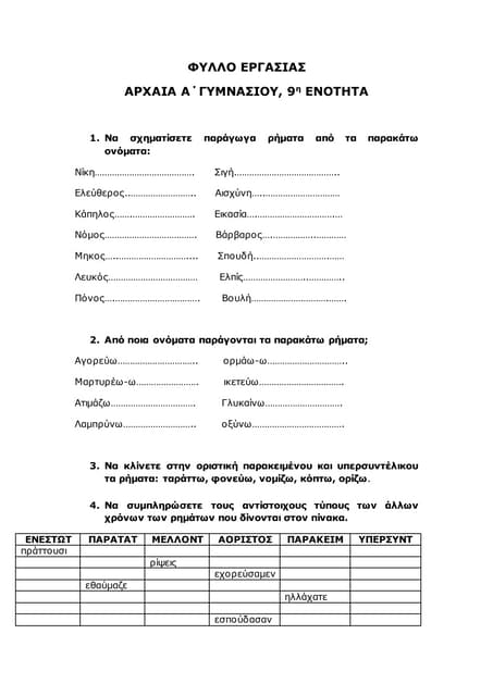 Ν. Γλώσσα Β΄ Γυμνασίου: φιλία | DOC