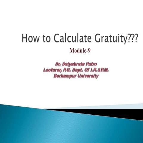 HOW TO CALCULATE GRATUITY??? | PPTX