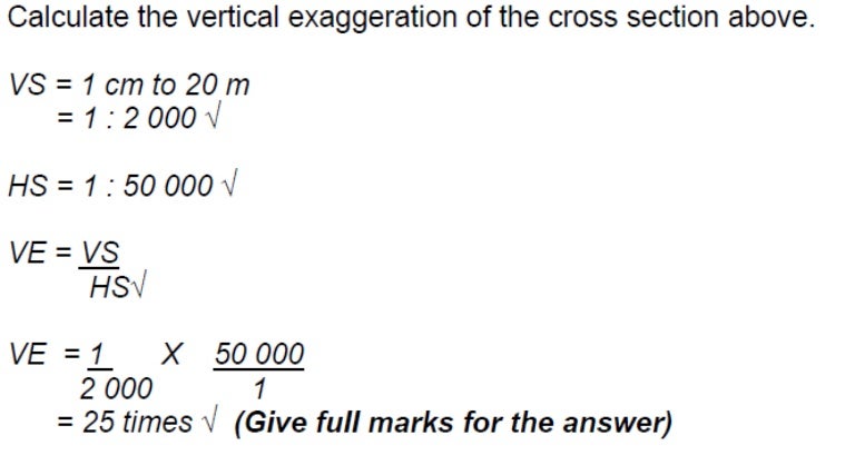 HOW TO CALCULATE VERTICAL EXAGERATION