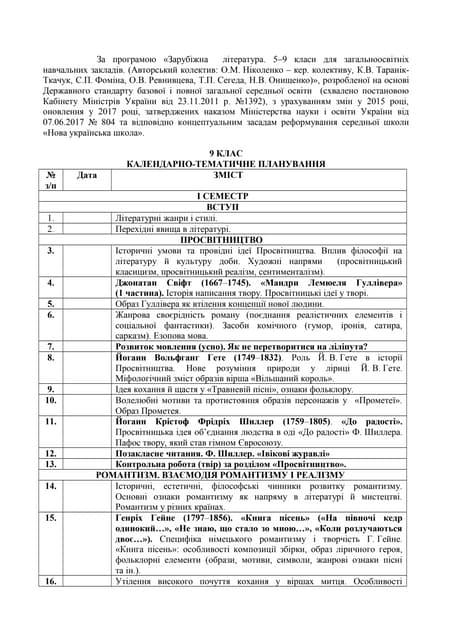 зарубіжна літ 9 клас Pdf
