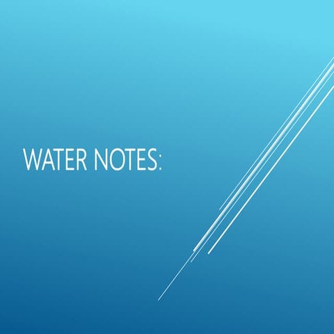 Marine Water Notes | PPTX