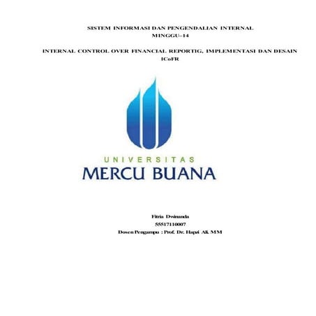 9. SI-PI, Fitria Dwinanda, Hapzi Ali, INTERNAL CONTROL OVER FINANCIAL ...