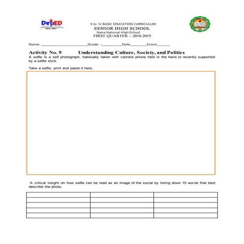 9Understanding Culture, Society, and Politics narra NHS SHS Narra ...