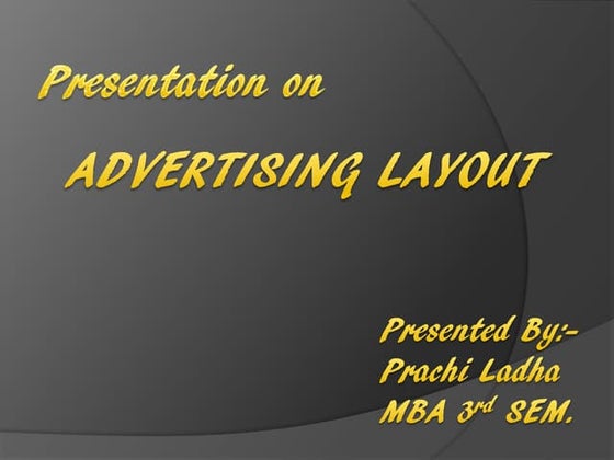 Advertising layout ppt | PPTX