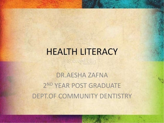 The Health Literacy Questionnaire (HLQ): A new approach to measuring ...