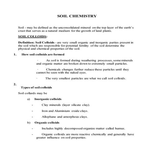 Sources of charges in soil | PPTX