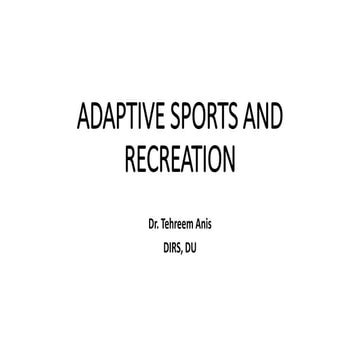9. adaptive sports and recreation | PPTX