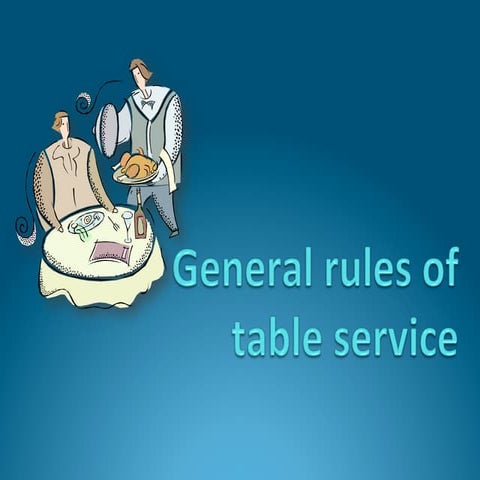 September 19 Front of the House Rules of Service | PDF