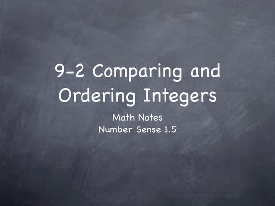Introduction to integers | PPT