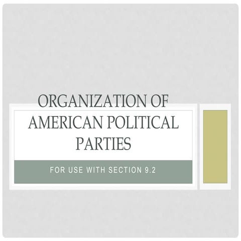 Organization of American Political Parties | PPTX