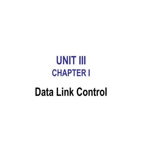 Sybsc It Computer Networks Unit Iii Data Link Control Ppt 