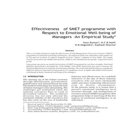 9 2007-effectiveness of smet programme with respect to emotional well ...