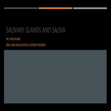 Salivary Glands and Saliva | PPT