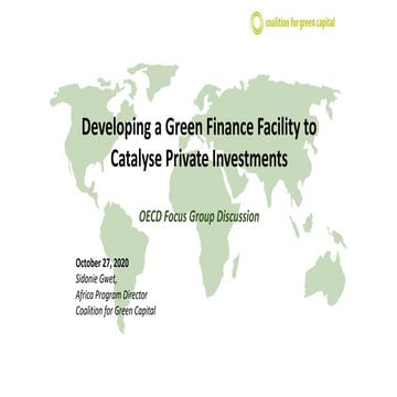 Sidonie Gwet, CGC - Developing a green finance facility to catalyse ...