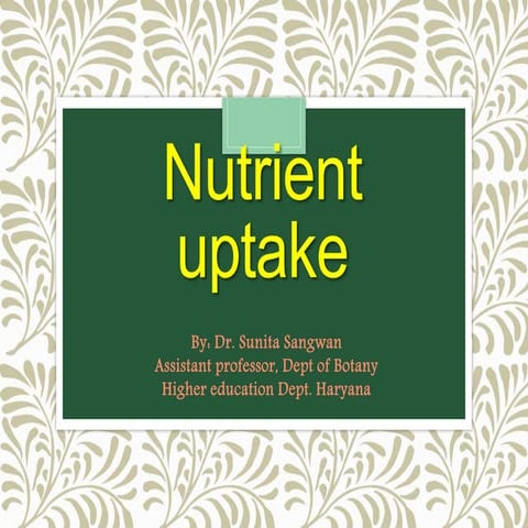 Mineral nutrition of Plants: Functions and deficiency symptoms of ...